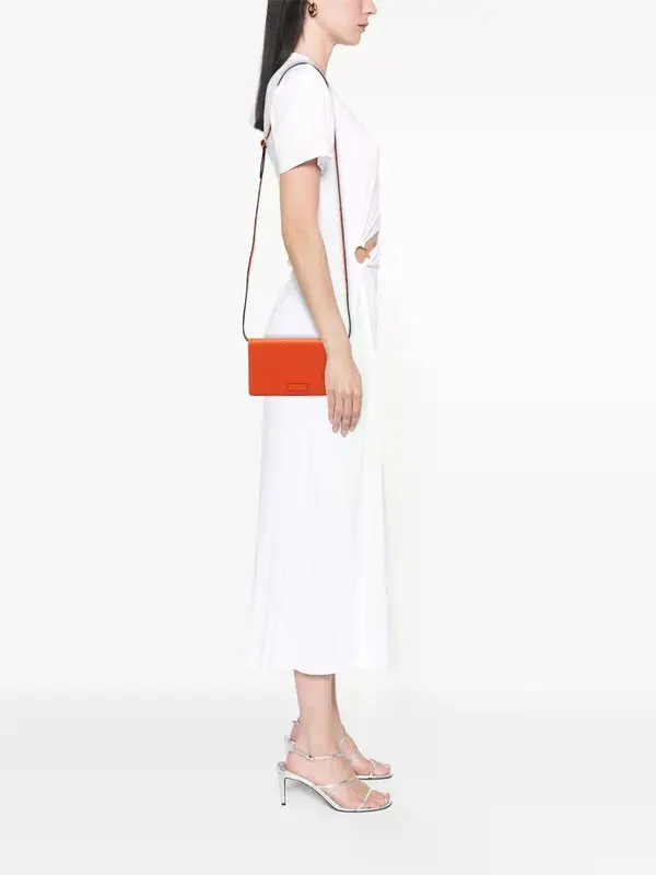 Gucci Microssima Wallet On Strap Crossbody Bag - Orange