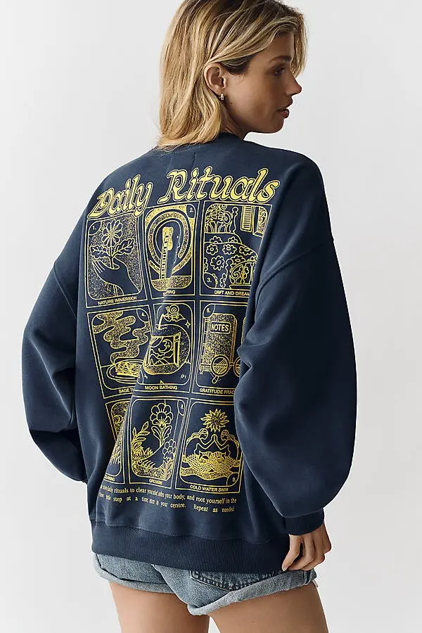 DAMSON MADDER Organic Cotton Graphic Sweatshirt