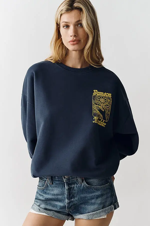 DAMSON MADDER Organic Cotton Graphic Sweatshirt