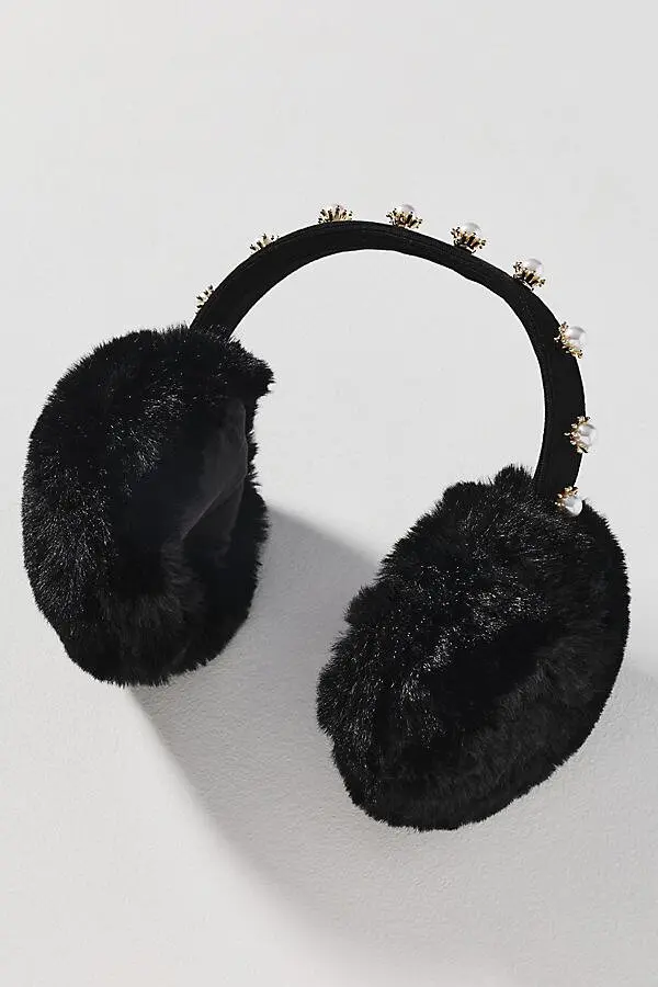 Lele Sadoughi Pearl Starburst Earmuffs - Black
