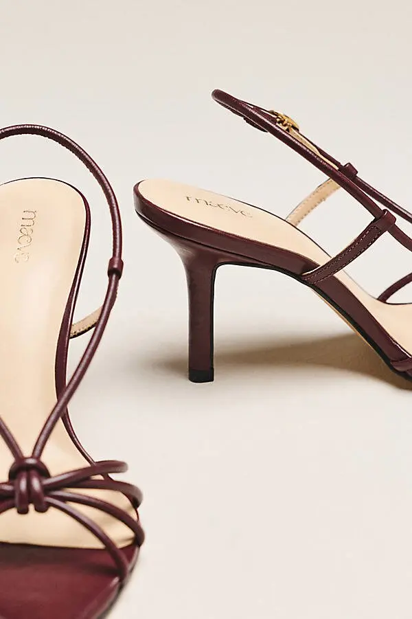 Maeve Strappy Knotted Pointed-toe Heels - Purple