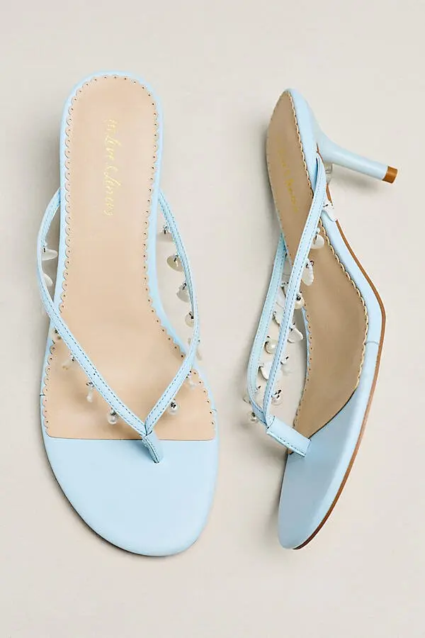 For Love & Lemons Sailor Charm Heeled Flip-flop Sandals