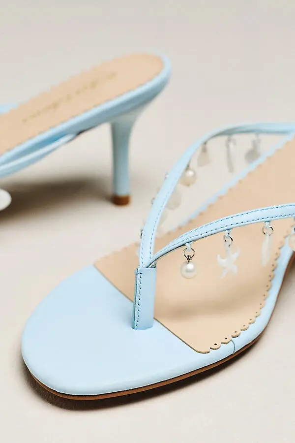 For Love & Lemons Sailor Charm Heeled Flip-flop Sandals