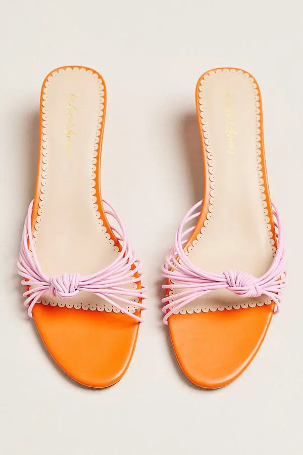For Love & Lemons Cleo Colorblock Kitten Heel Sandals