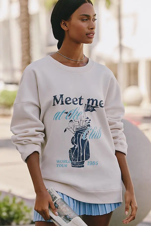 DAILY PRACTICE Flower Cart Crew-neck Pullover