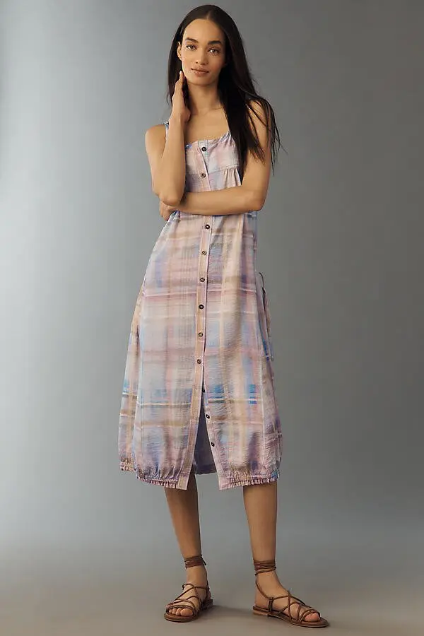 PILCRO Barrel Hem Midi Dress