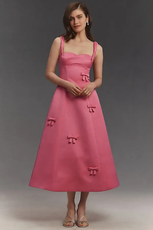 LEO LIN Beatrice Bow Maxi Dress