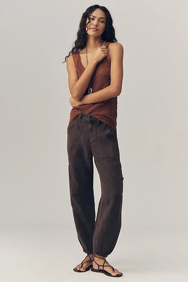 Citizens Of Humanity Ciela Linen Balloon Pants - Charcoal