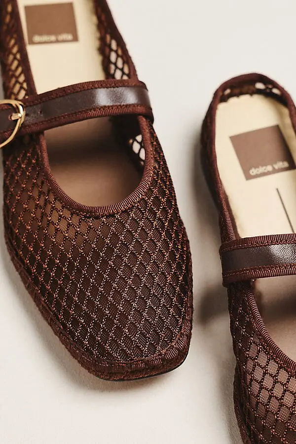 Dolce Vita Milie Mesh Mary Janes - Chocolate