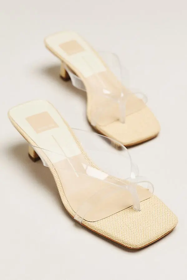 Dolce Vita Brevel Jelly Flip-flop Heeled Sandals - Crystal