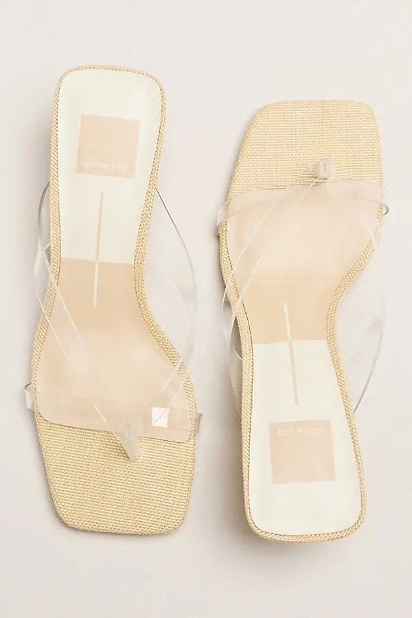 Dolce Vita Brevel Jelly Flip-flop Heeled Sandals - Crystal