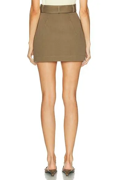 Matthew Bruch Belted Mini Skirt