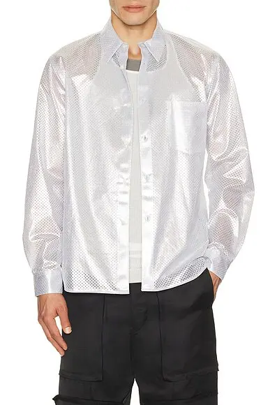 Comme Des Garçons Satin Button Down Shirt