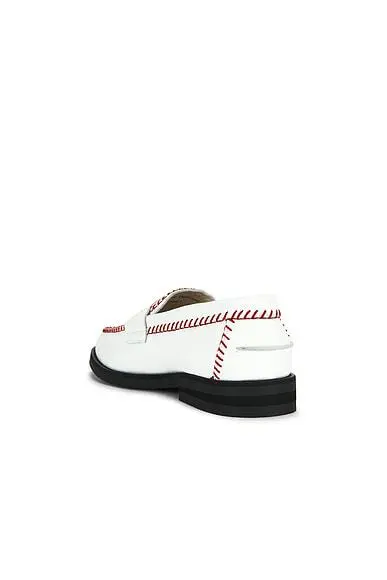 DUKE + DEXTER Wilde Dexter Baseball Penny Loafer - Cream