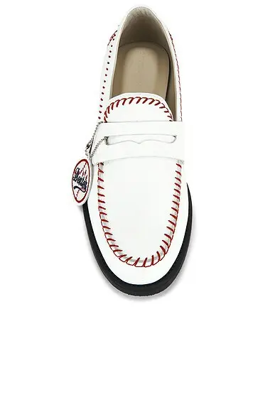 DUKE + DEXTER Wilde Dexter Baseball Penny Loafer - Cream