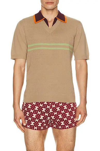 Dries Van Noten Molar Polo - Camel