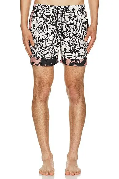 Dries Van Noten Phibbs Printed Swim Shorts - Black