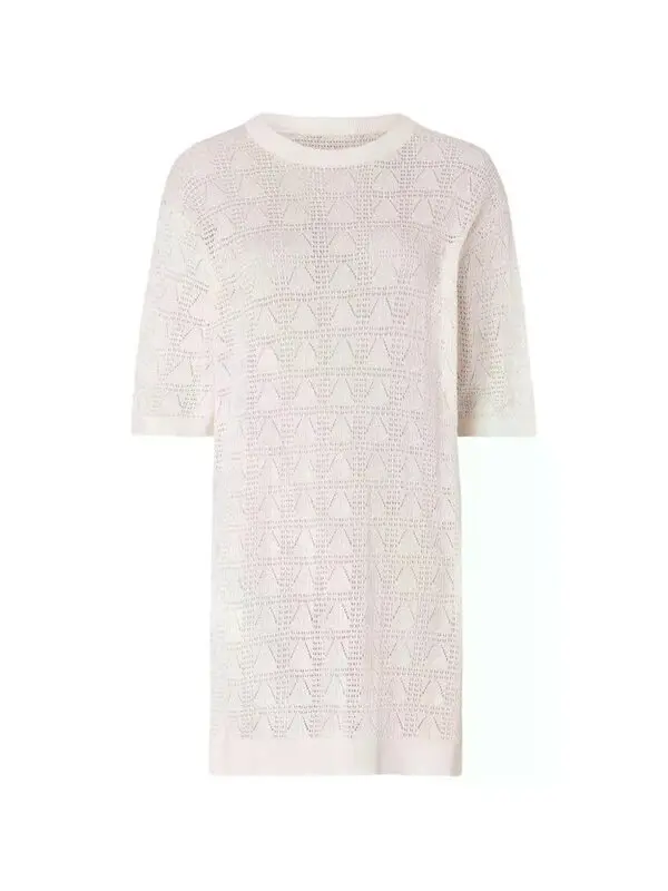 Loulou De Saison Knit Patterned Crew Neck Top