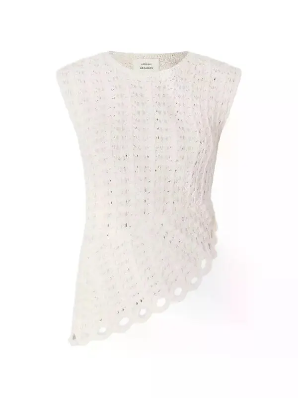 Loulou De Saison Saez Ruffled Crochet Knit Top