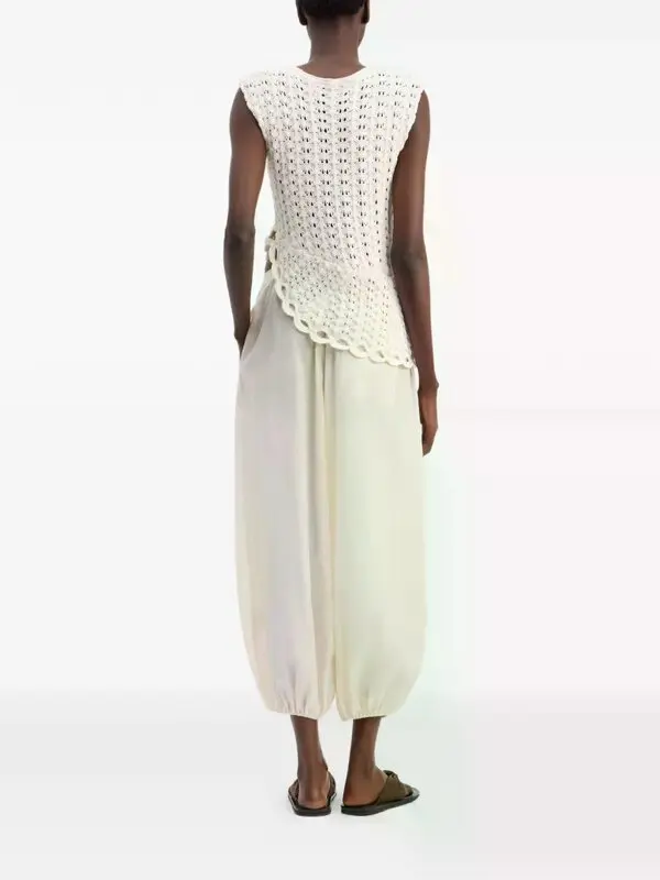Loulou De Saison Saez Ruffled Crochet Knit Top