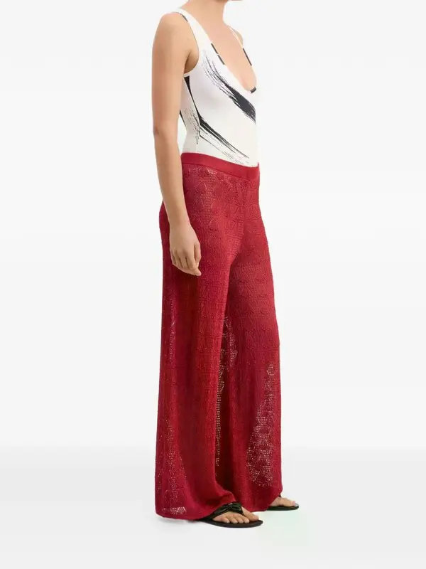 Loulou De Saison Knitted Wide-leg Beach Trousers