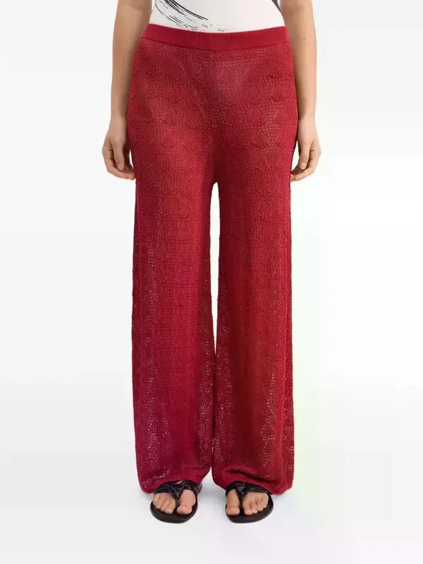 Loulou De Saison Knitted Wide-leg Beach Trousers