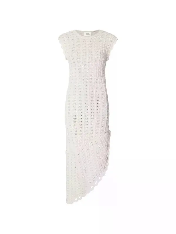 Loulou De Saison Malena Crochet Knit Midi Dress
