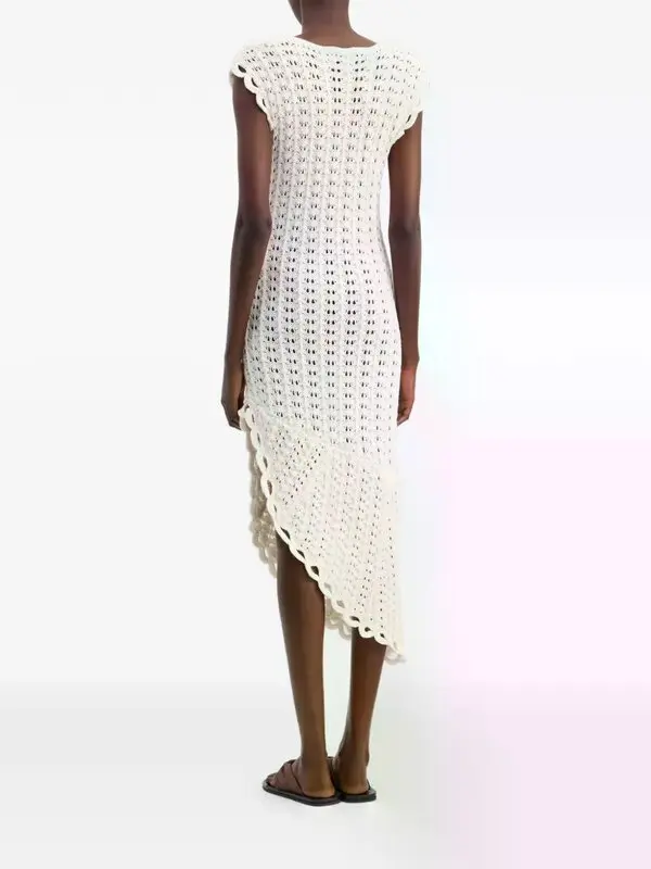 Loulou De Saison Malena Crochet Knit Midi Dress