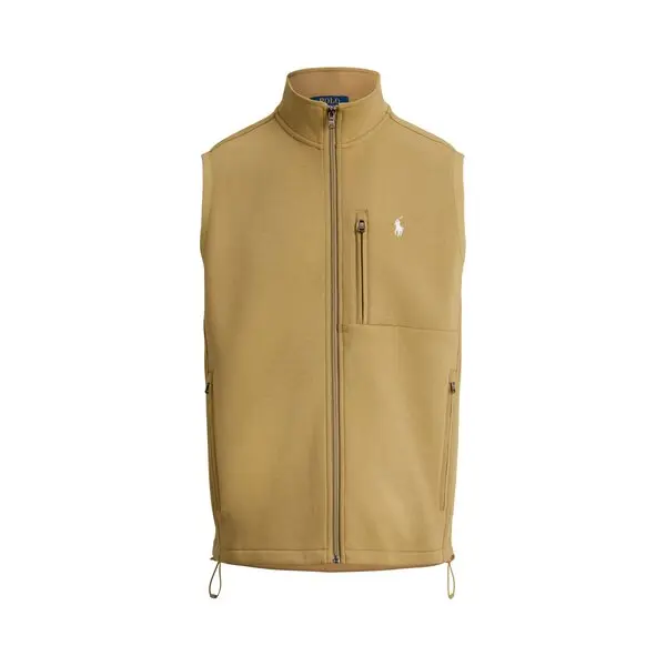 Ralph Lauren Double-knit Mockneck Vest - Desert Tan