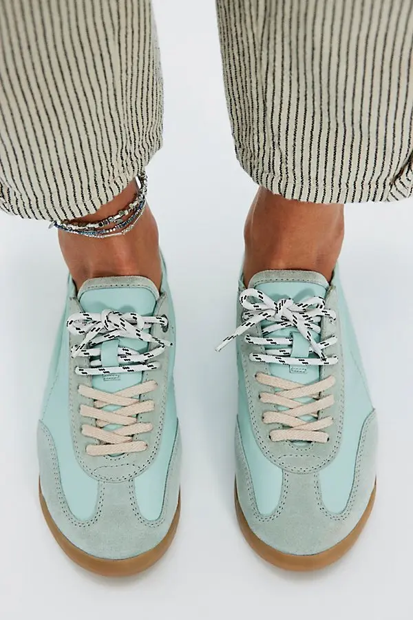 BRONX Drew Leather Sneakers - Fresh Mint/gum