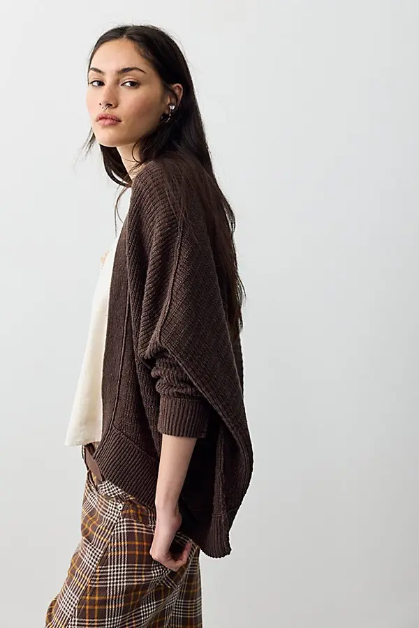 Free People We The Free Mad About You Linen Cardigan - Brown