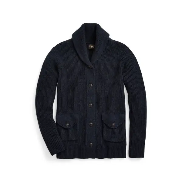 Ralph Lauren Cashmere Shawl-collar Cardigan - Navy