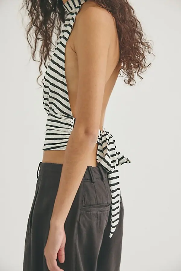 Free People Beatrice Halter Top - Black