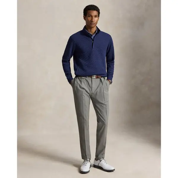 Ralph Lauren Rlx Quilted Double-knit Half-zip Pullover