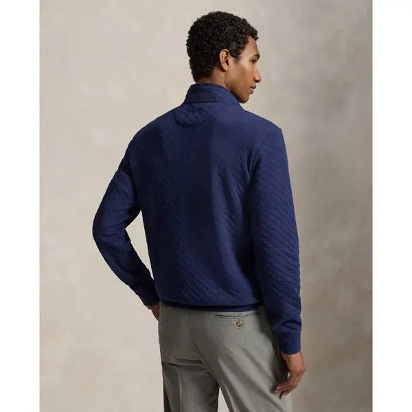 Ralph Lauren Rlx Quilted Double-knit Half-zip Pullover