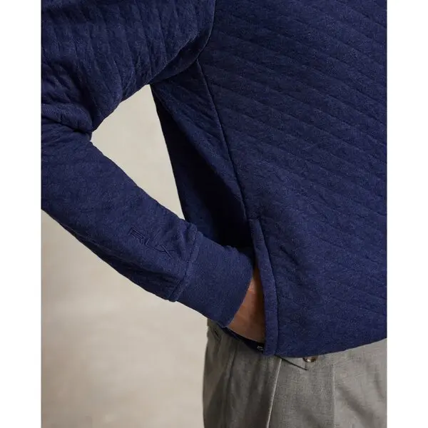 Ralph Lauren Rlx Quilted Double-knit Half-zip Pullover