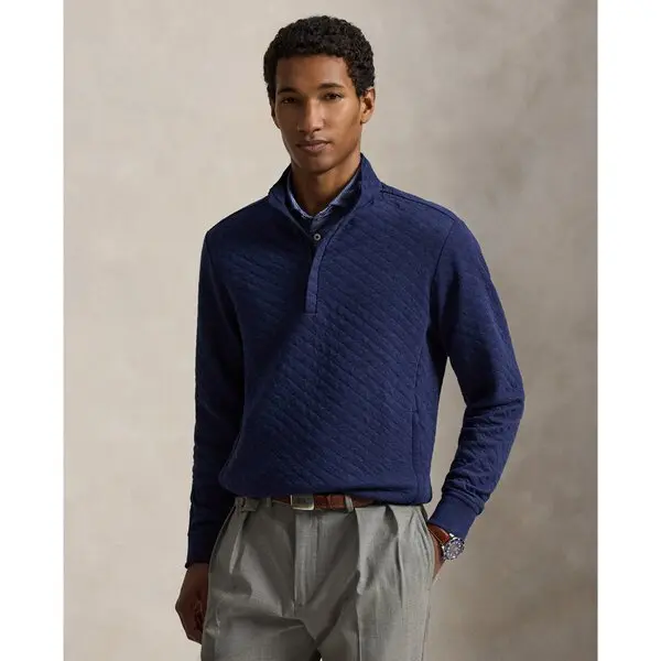 Ralph Lauren Rlx Quilted Double-knit Half-zip Pullover