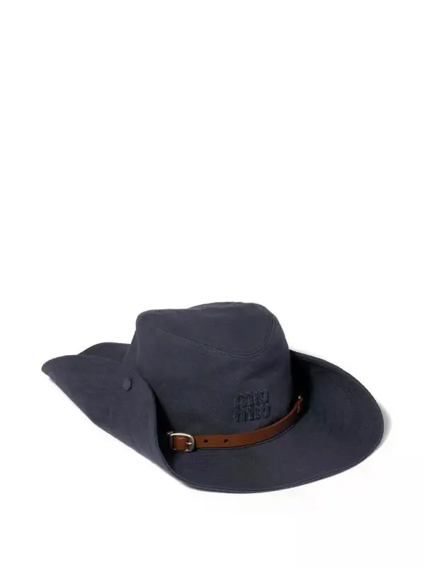 Miu Miu Drill Cowboy Hat - Grey