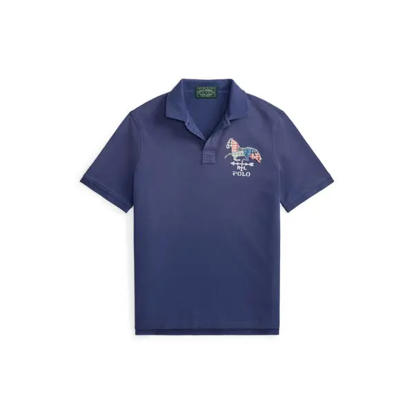Ralph Lauren Classic Fit Horse-appliquéd Polo Shirt - Light Navy