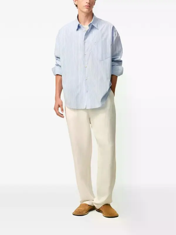 Ami Blended Linen Elasticated Waist Trousers - Neutrals