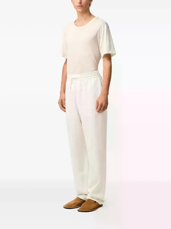 Ami Blended Linen Elasticated Waist Trousers - Neutrals