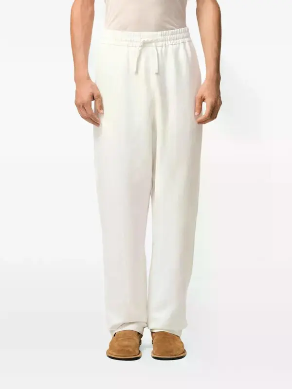 Ami Blended Linen Elasticated Waist Trousers - Neutrals