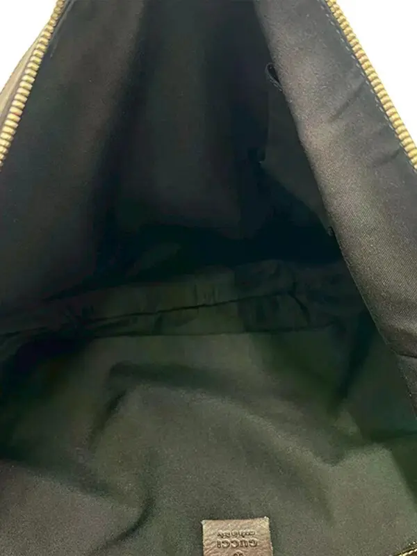 Gucci Canvas Horsebit Hobo Bag - Black