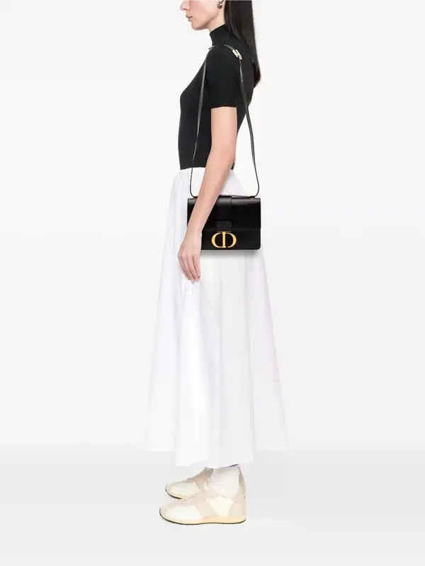 Dior 30 Montaigne Flap Crossbody Bag - Black