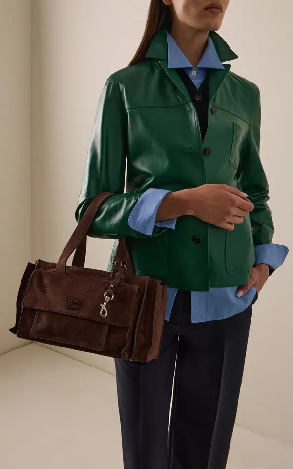 Miu Miu Suede Utilitarian Bag