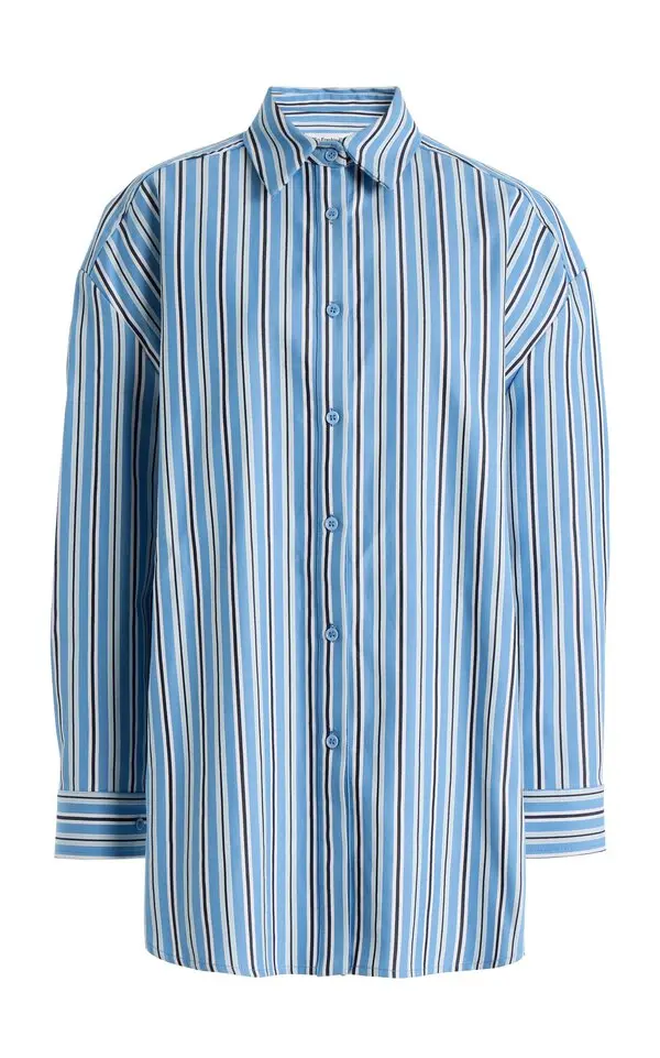 THE FRANKIE SHOP Oana Striped Cotton Padded Shirt