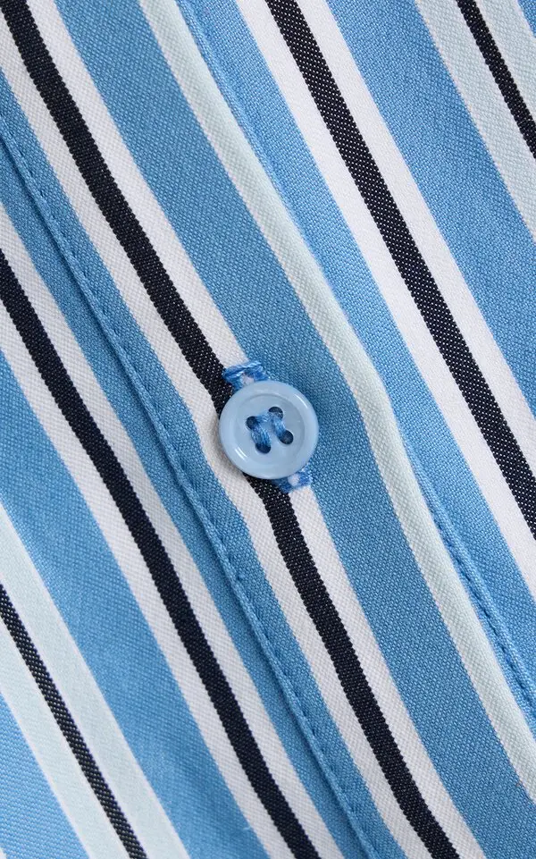 THE FRANKIE SHOP Oana Striped Cotton Padded Shirt