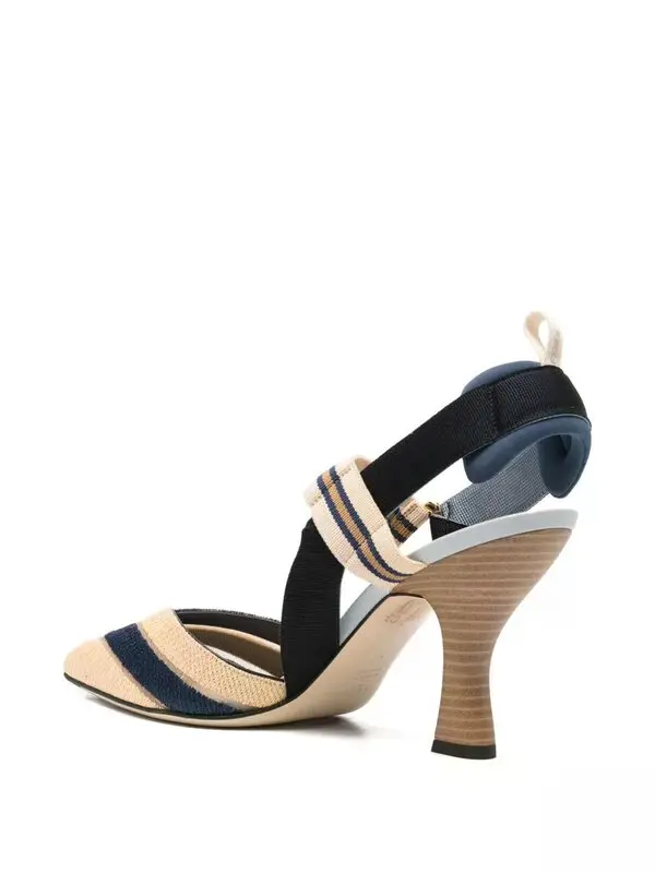 Fendi Colibrì Slingback Pumps - Neutrals
