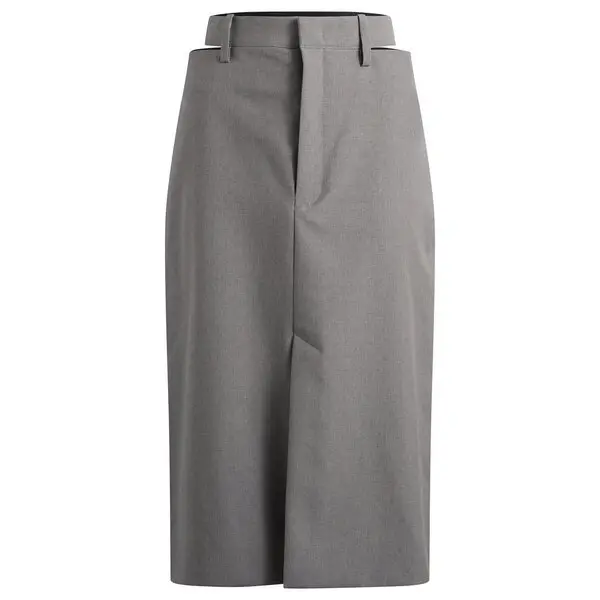 JIL SANDER High Waist Skirt With Cut-out Waistband