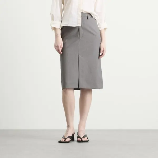 JIL SANDER High Waist Skirt With Cut-out Waistband